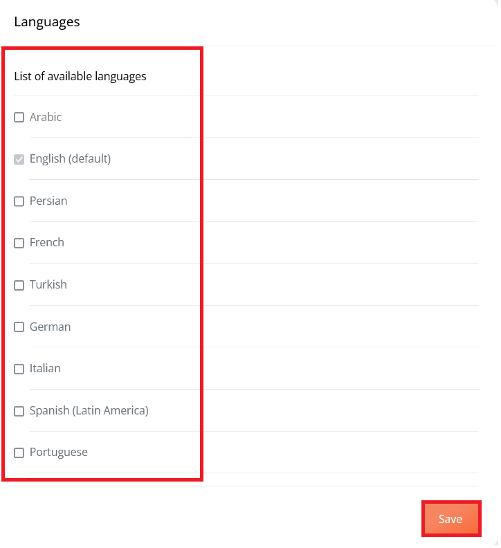 Change Language Settings